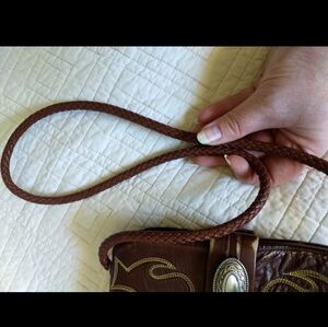 Dan Post | Bags | Rare Vintage Dan Post Distressed Leather Cowboy Boot ...